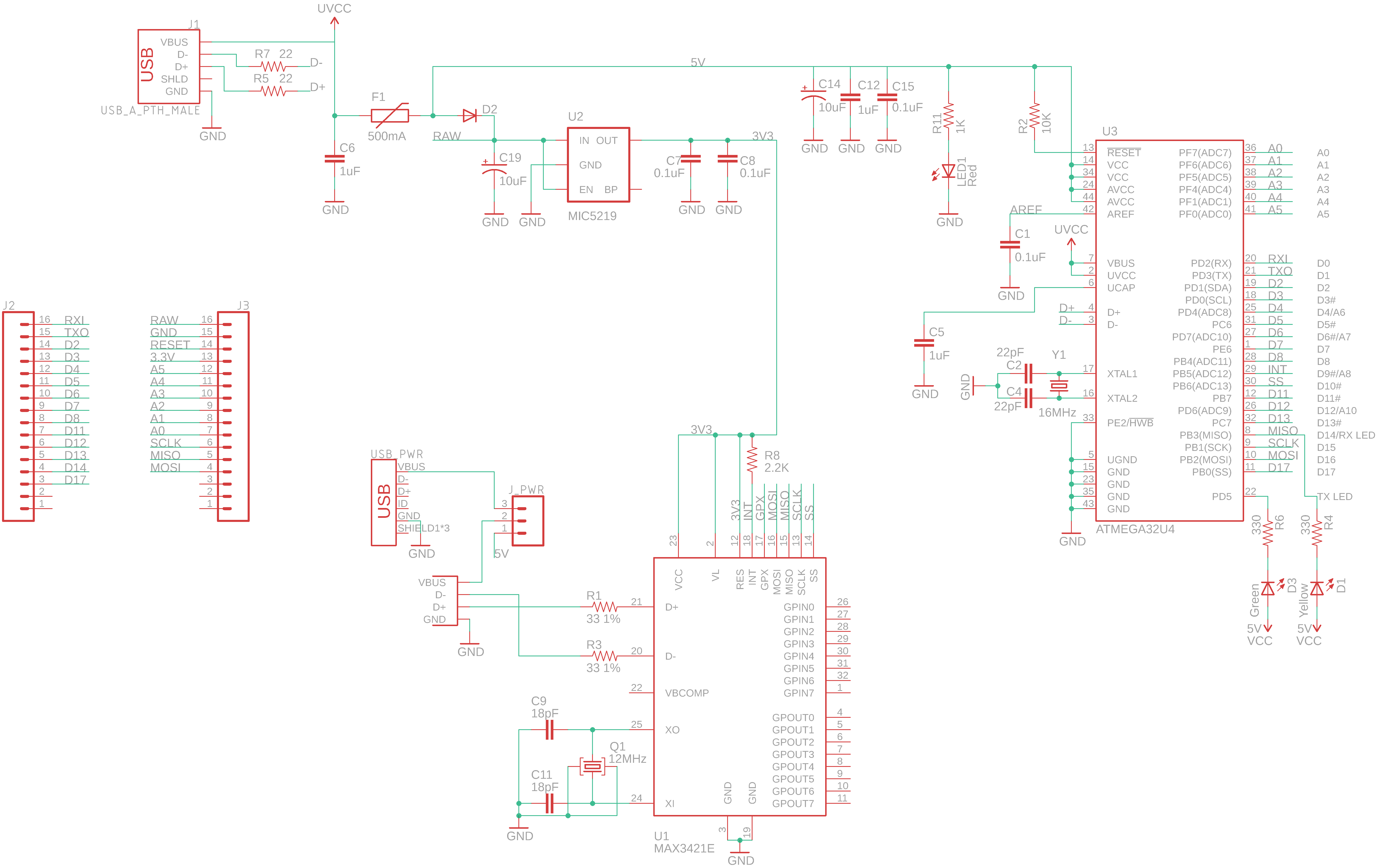 Arduino Micro Schematic